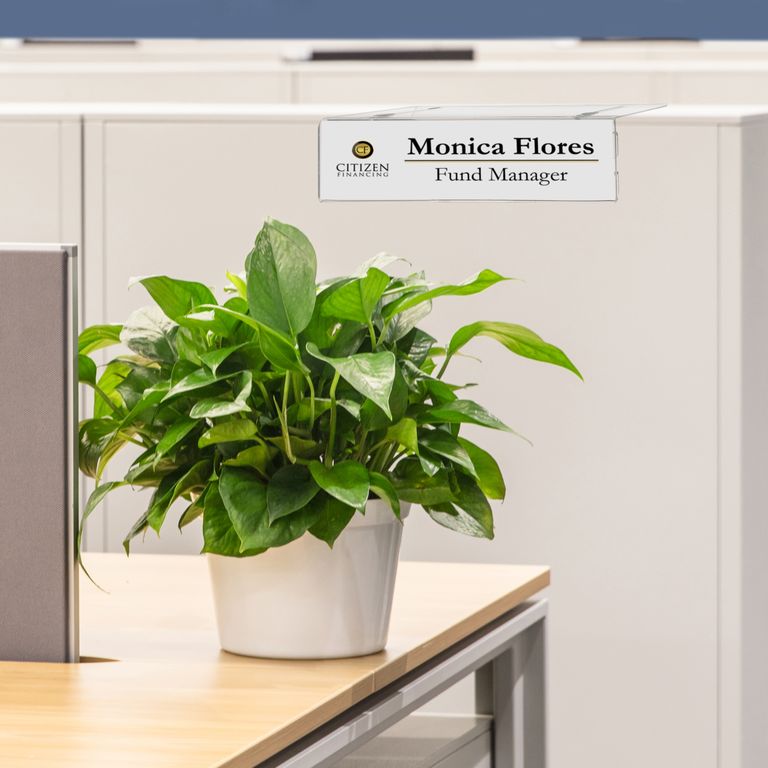 Cubicle Name Tag Holder | Adjusts 2.25” – 4”