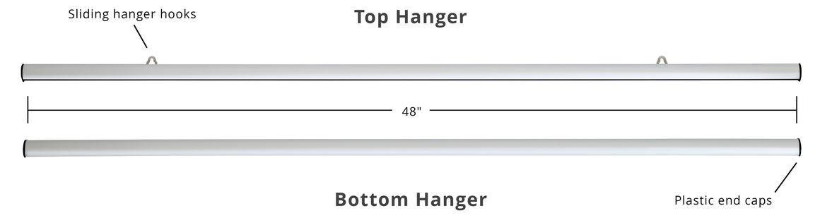 48" Wide Poster Snap Poster Hanger | Silver Anodized