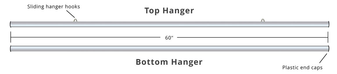 60" Wide Poster Snap Poster Hanger | Poster Hanger Kit