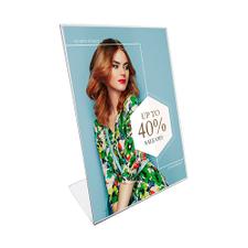 Clear Angled Sign Holders | Renzel USA