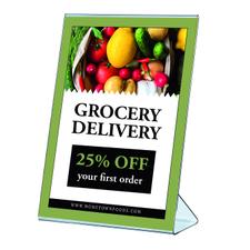 Slanted Sign Holders | Acrylic, PVC, Wood | Renzel USA