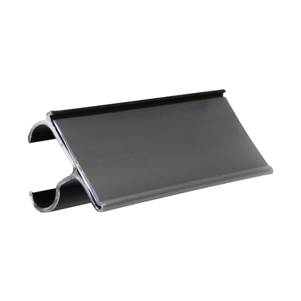 3-Inch Black Cooler Shelf Tag Holder | 1.25 Inches High