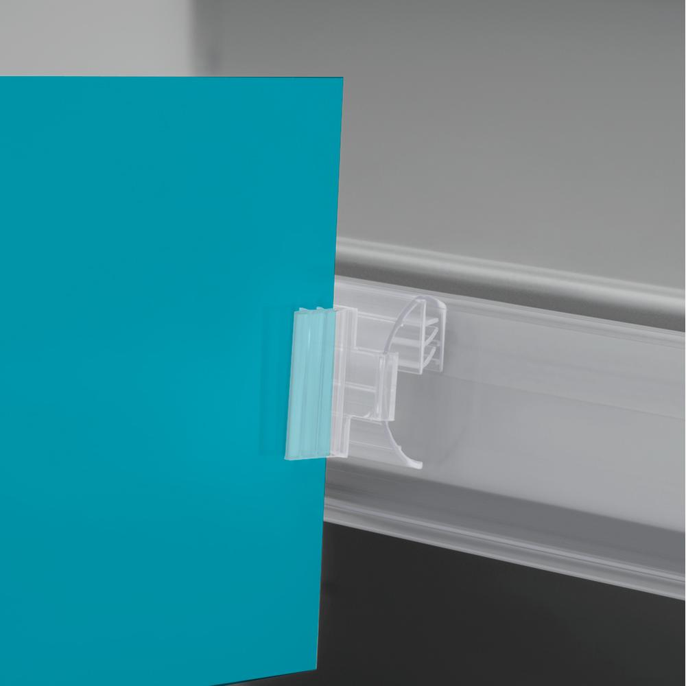 Clip On Angled Sign Gripper | Clips Signs Onto Shelves