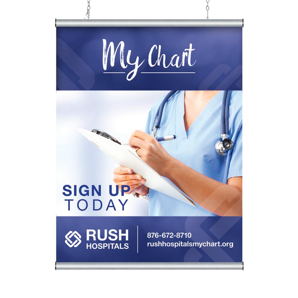 60" Wide Poster Snap Poster Hanger | Poster Hanger Kit