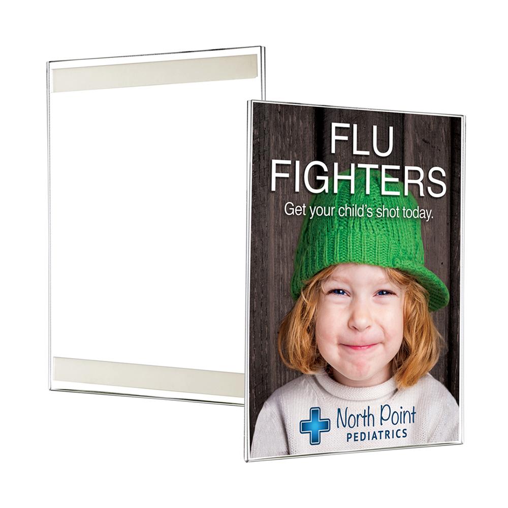 Acrylic U-Pocket Wall Sign Holders | Various Sizes Available