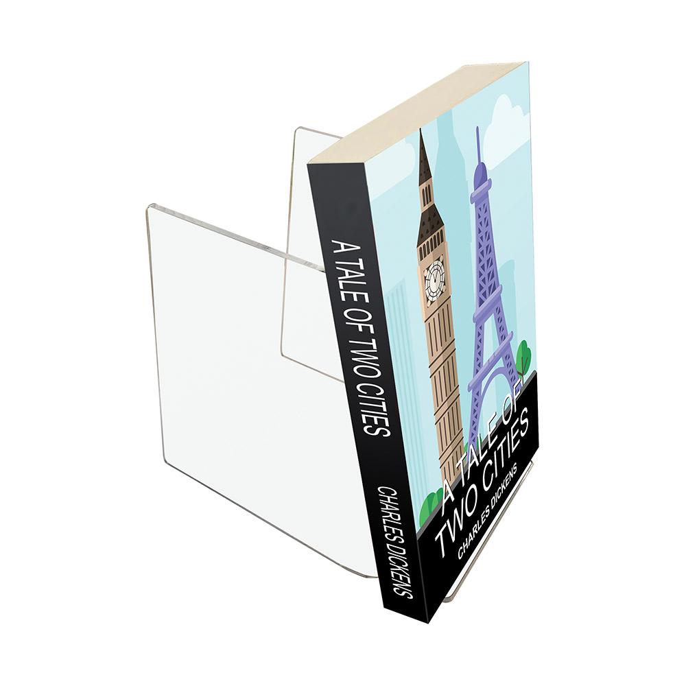 Acrylic Book Shelf Filler | Book Stand with Sign Holder