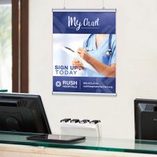 Hanging Poster Rail Display | Snap Rail Set