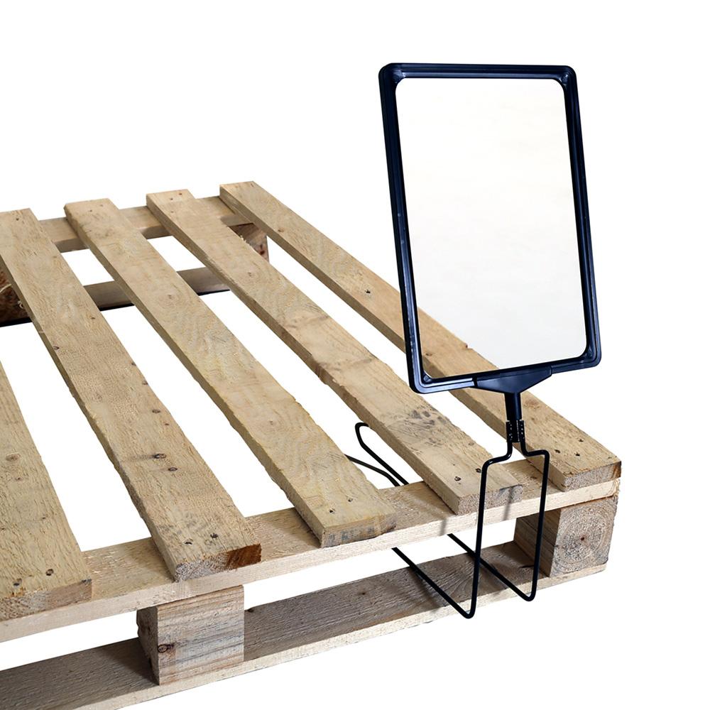 Pallet Sign Stand Black Metal Pallet Sign Holder 8.5 In. H X 11 In. W